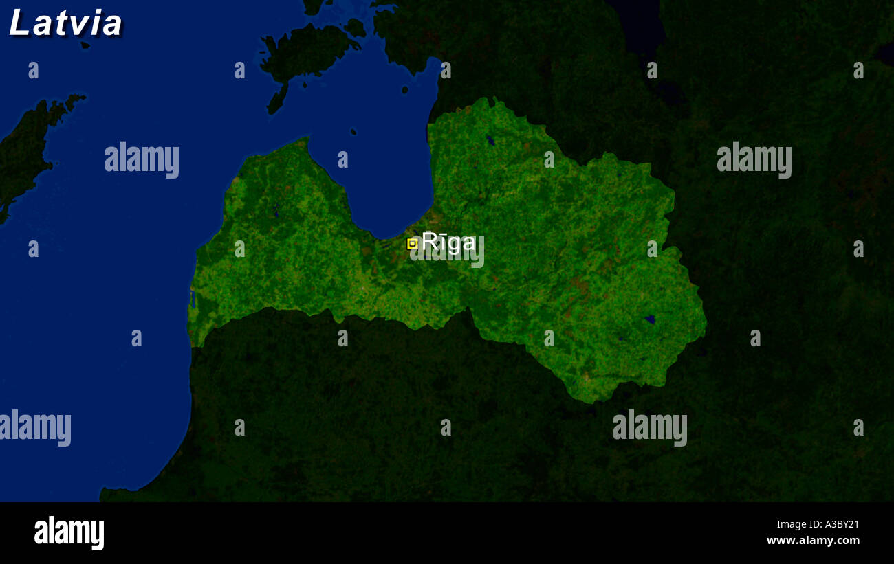 Latvia satellite image hi-res stock photography and images - Alamy