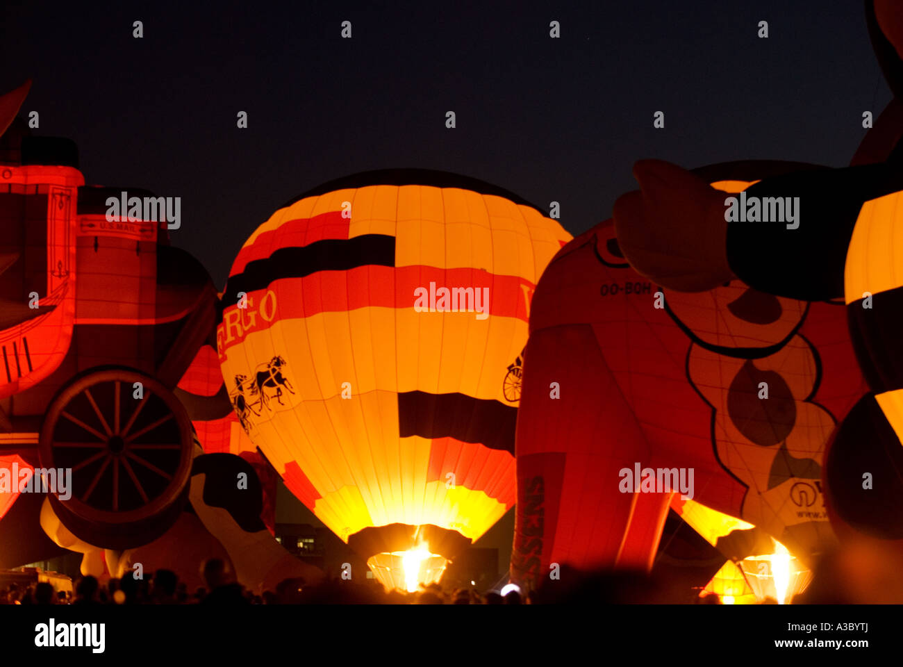 Albuquerque International Balloon Fiesta - Balloon Glow Stock Photo - Alamy
