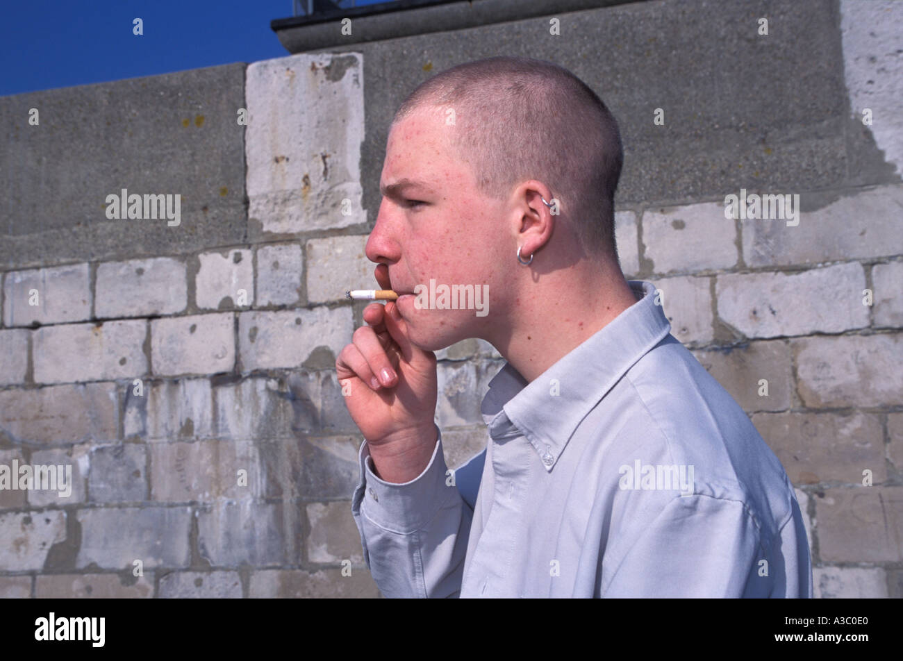 Teenage smoker in England UK Stock Photo - Alamy