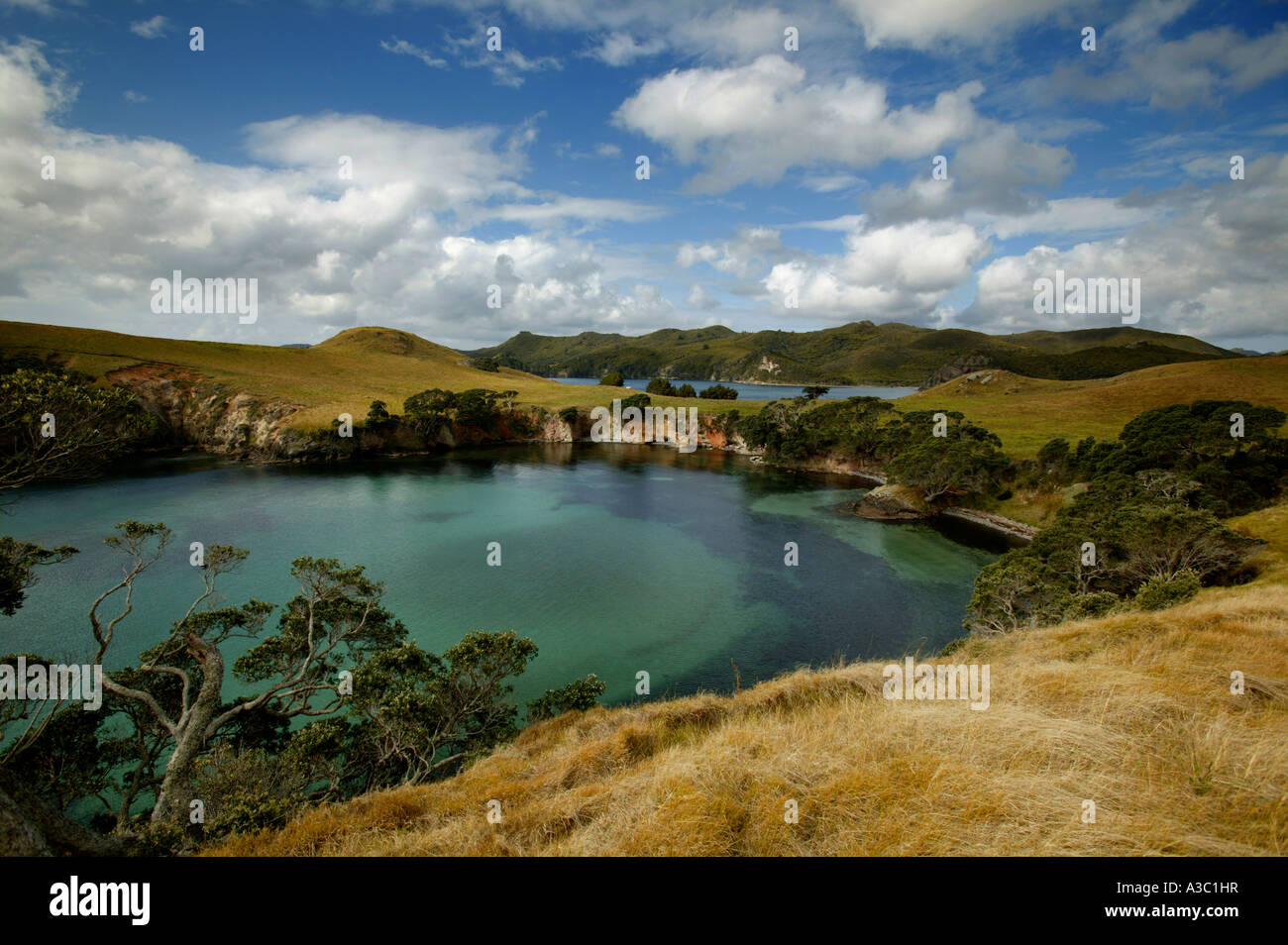 Sheltered cove at the Broken Islands off the coast of Great Barrier ...