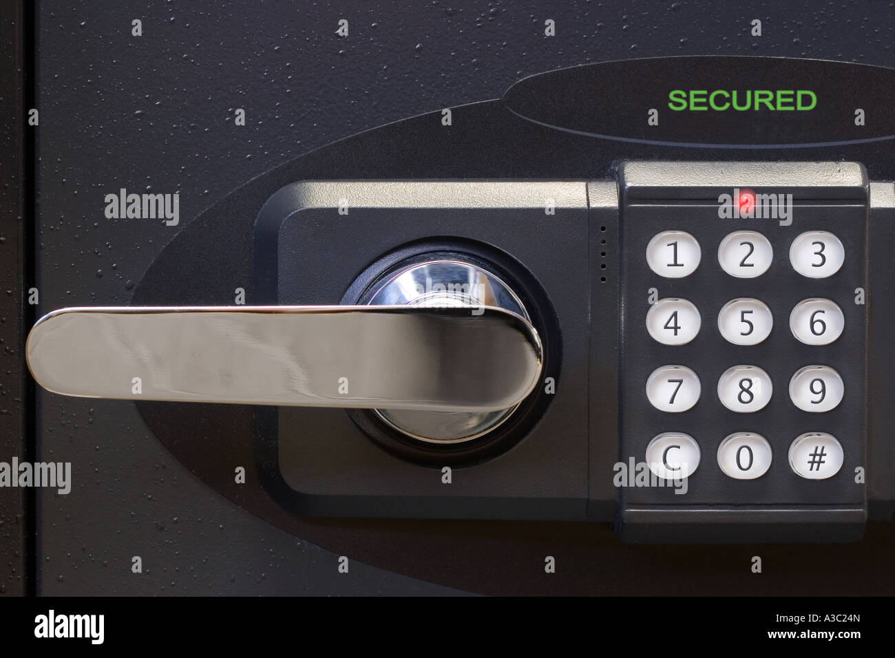 Safe keypad and handle Stock Photo - Alamy