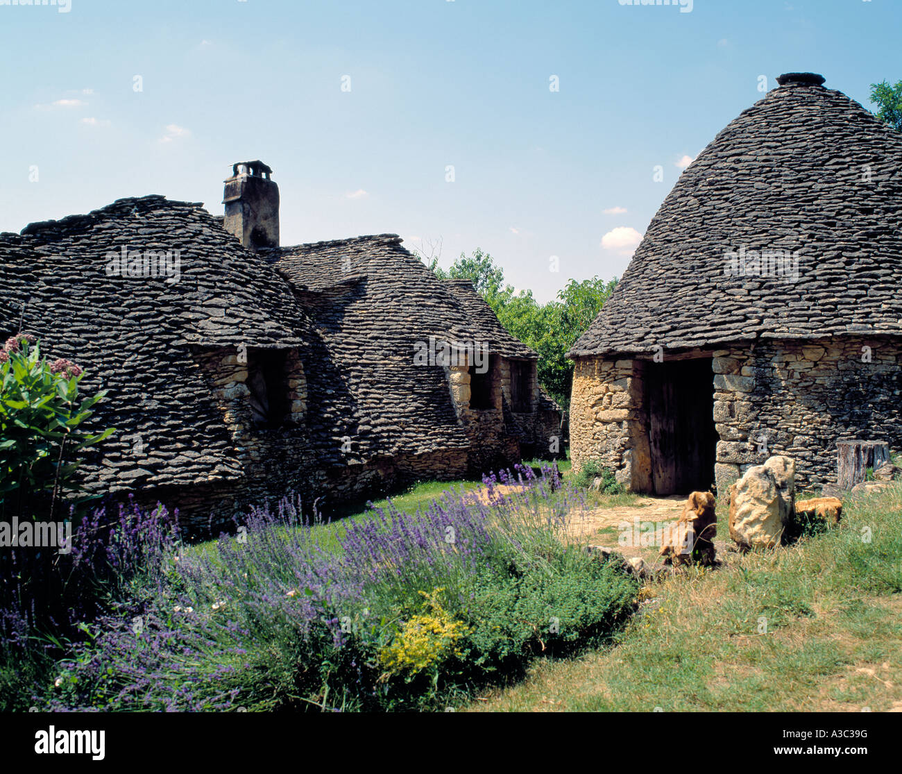 Les Cabanes du Breuil, Breuil, near Sarlat, Dordogne, France Stock ...