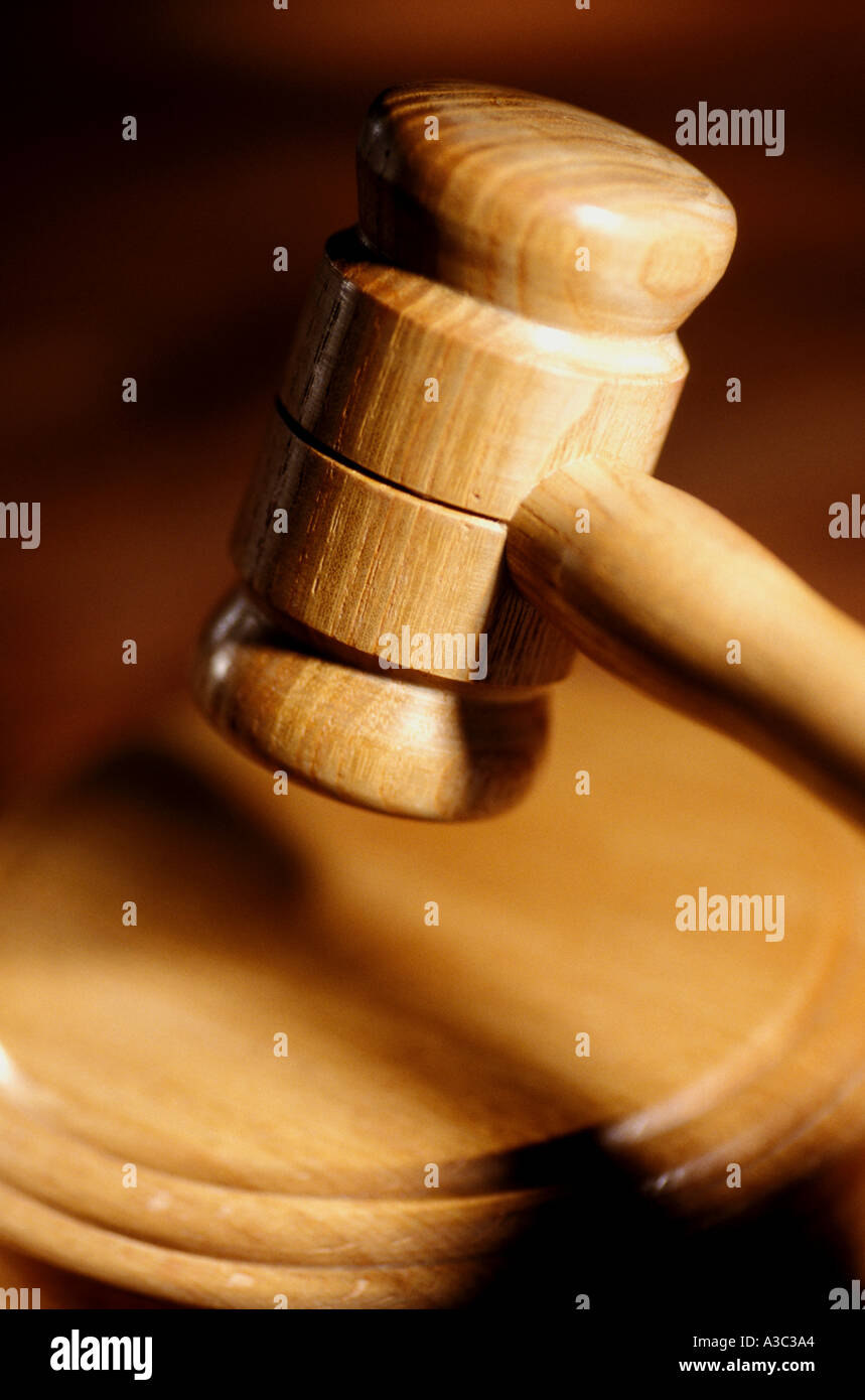 Gavel and block Stock Photo - Alamy