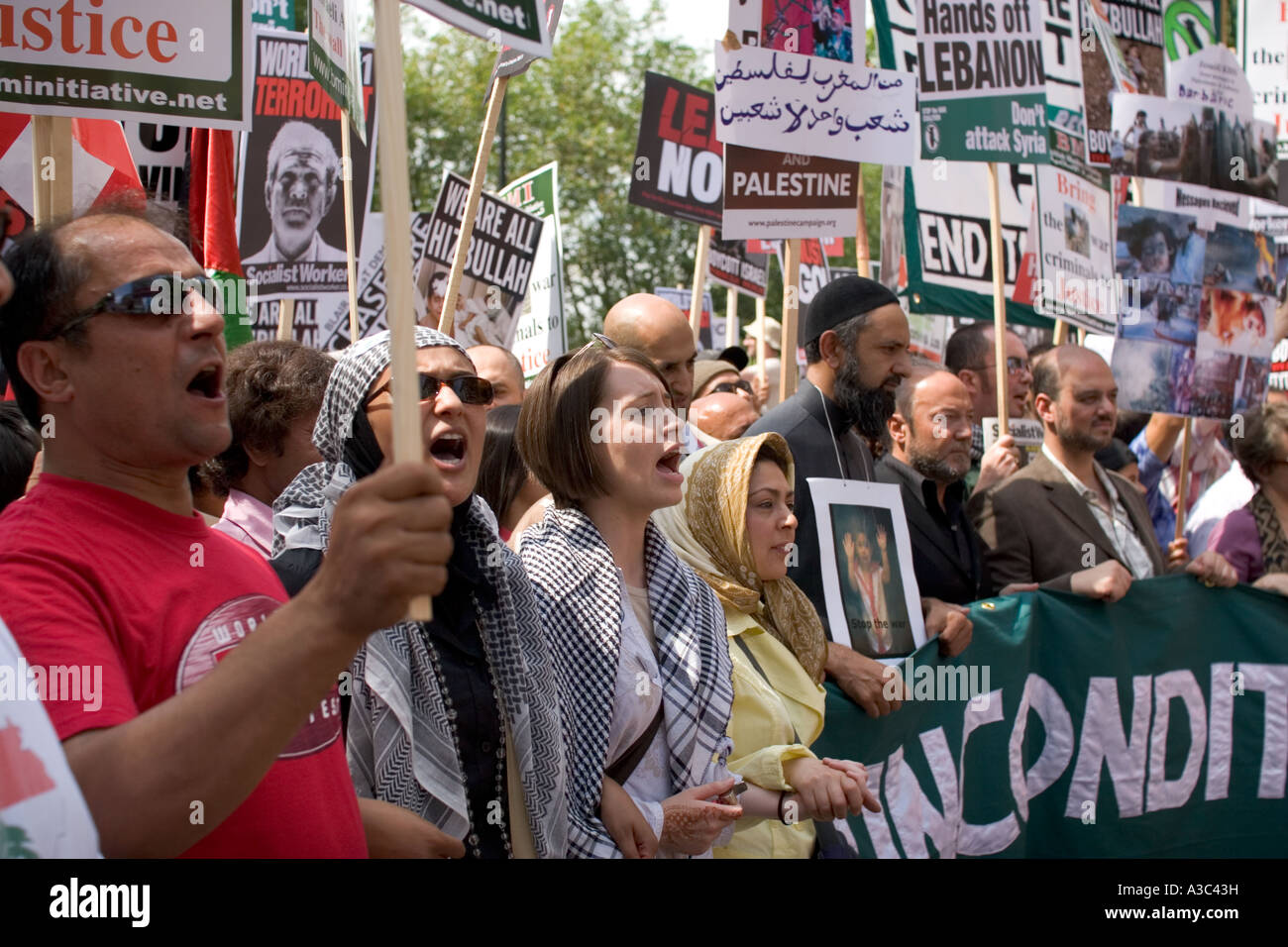 Stop the war rally 5th August 2006 London England Stock Photo - Alamy