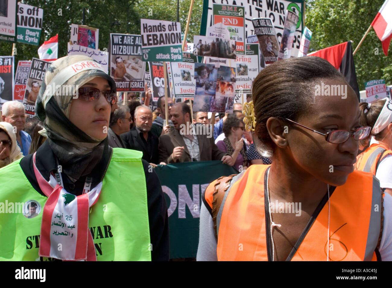 Stop the war rally 5th August 2006 London England Stock Photo - Alamy