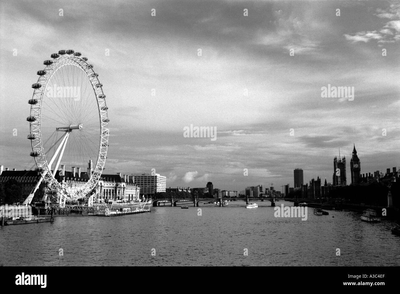The London Eye Embankment London UK Stock Photo - Alamy