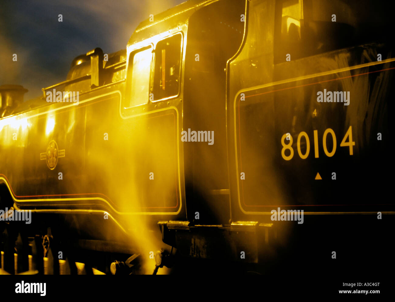 Steam locomotive at night hi-res stock photography and images - Alamy