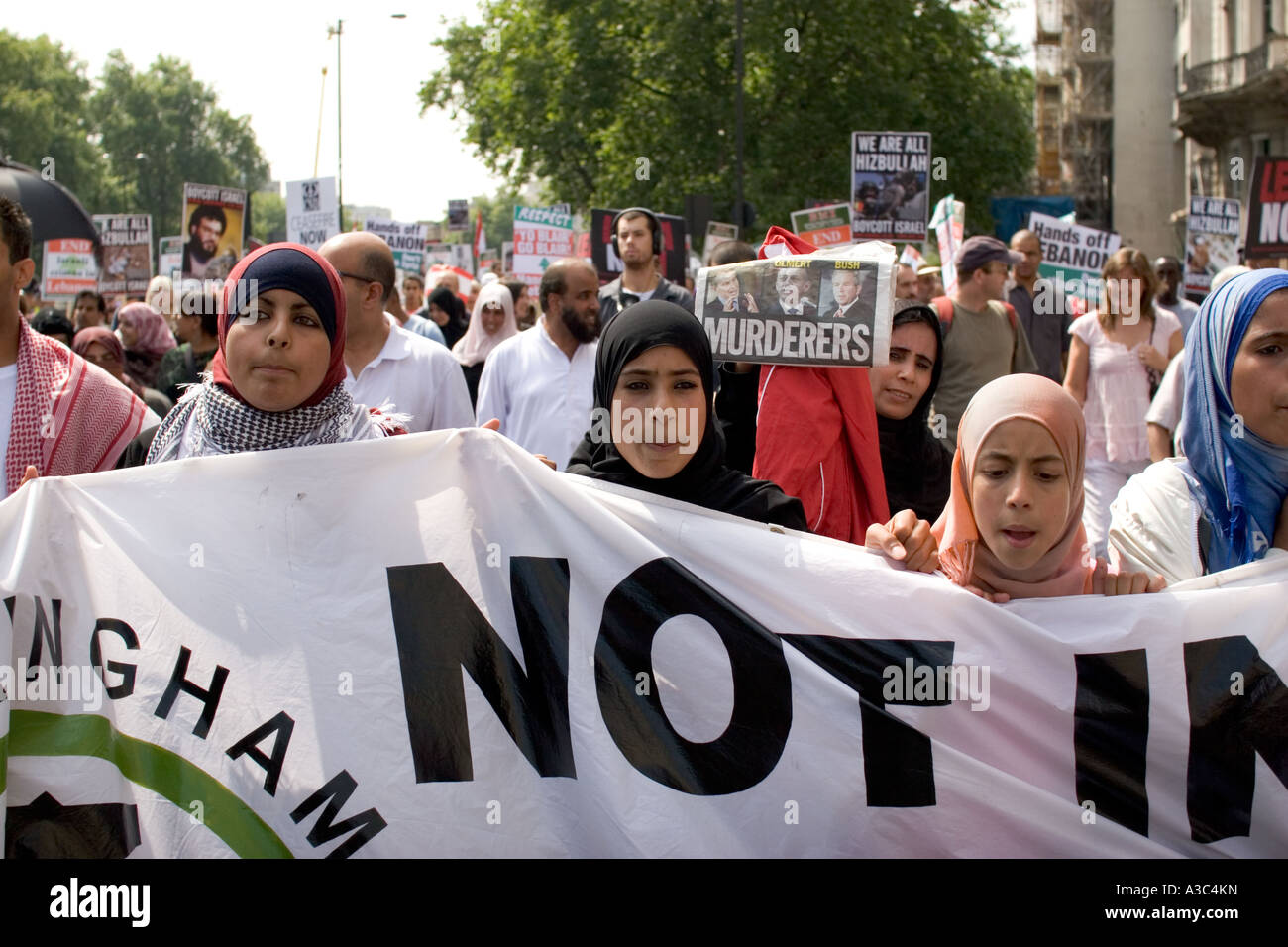 Stop the war rally 5th August 2006 London England Stock Photo - Alamy