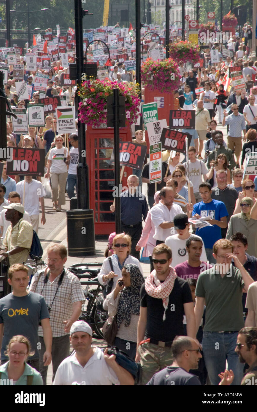 Stop the war rally 5th August 2006 London England Stock Photo - Alamy