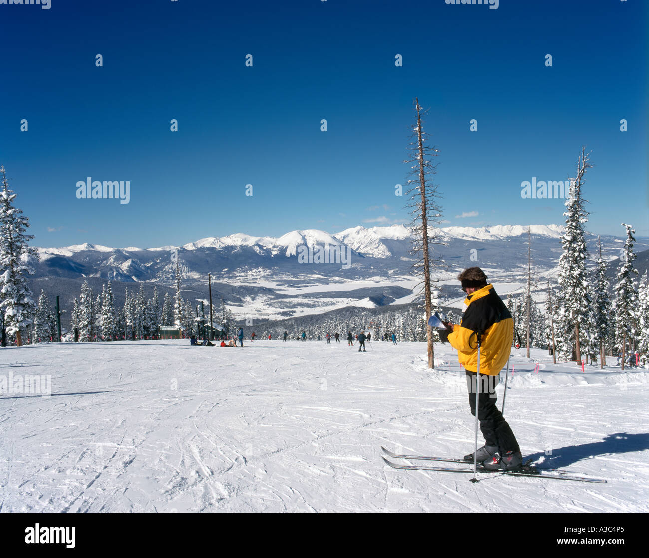 Ski area above keystone breckenridge keystone hi-res stock photography ...