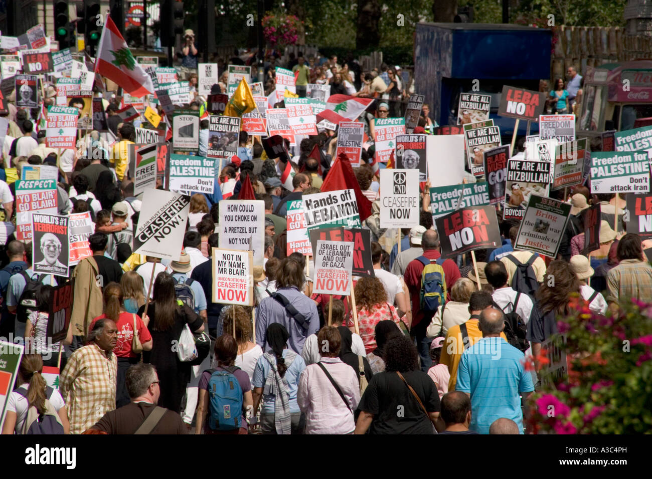 Stop the war rally 5th August 2006 London England Stock Photo - Alamy