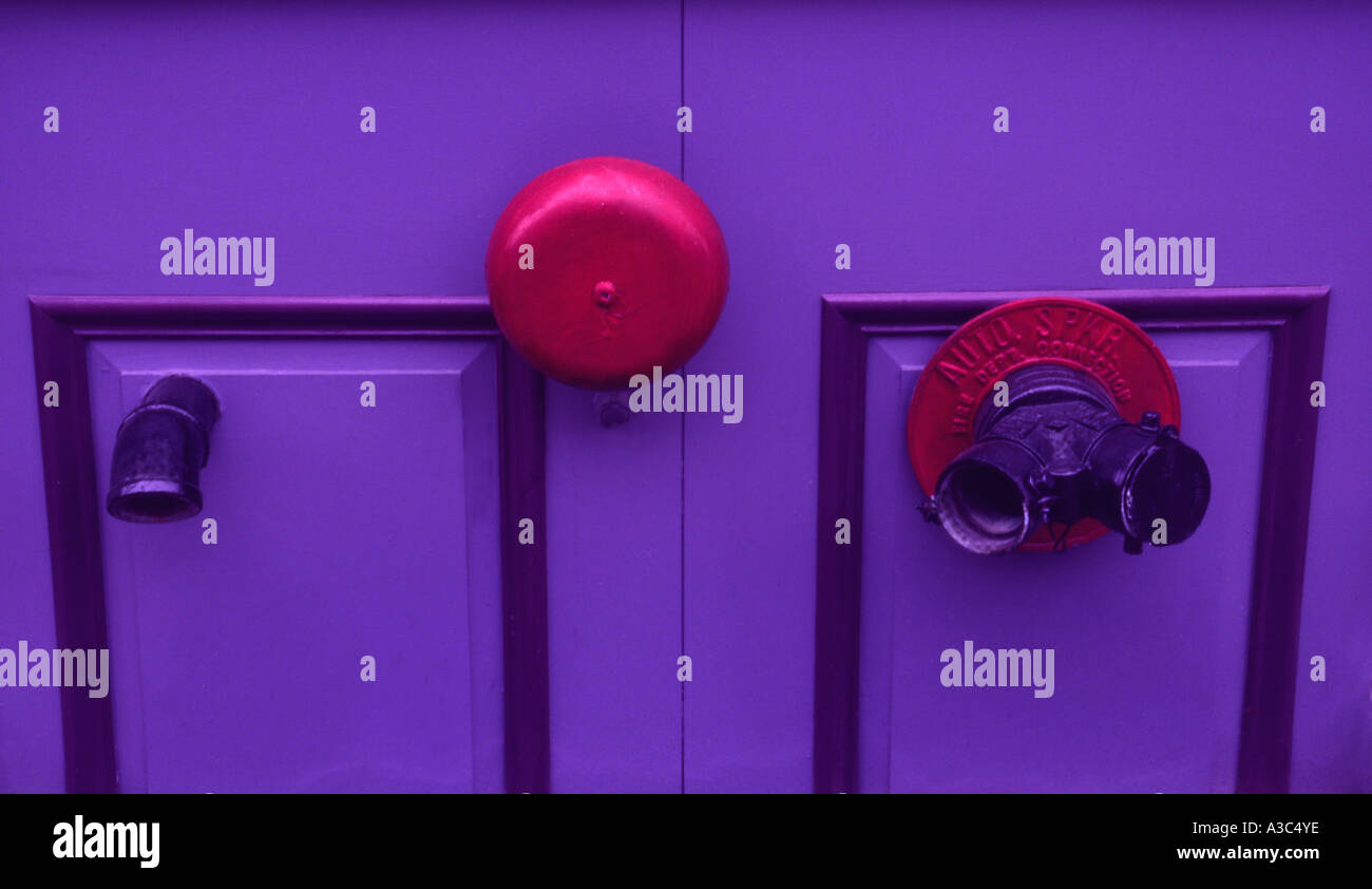 Purple Wall with a Fire Hydrant and Bell. Old City Philadelphia, PA ...