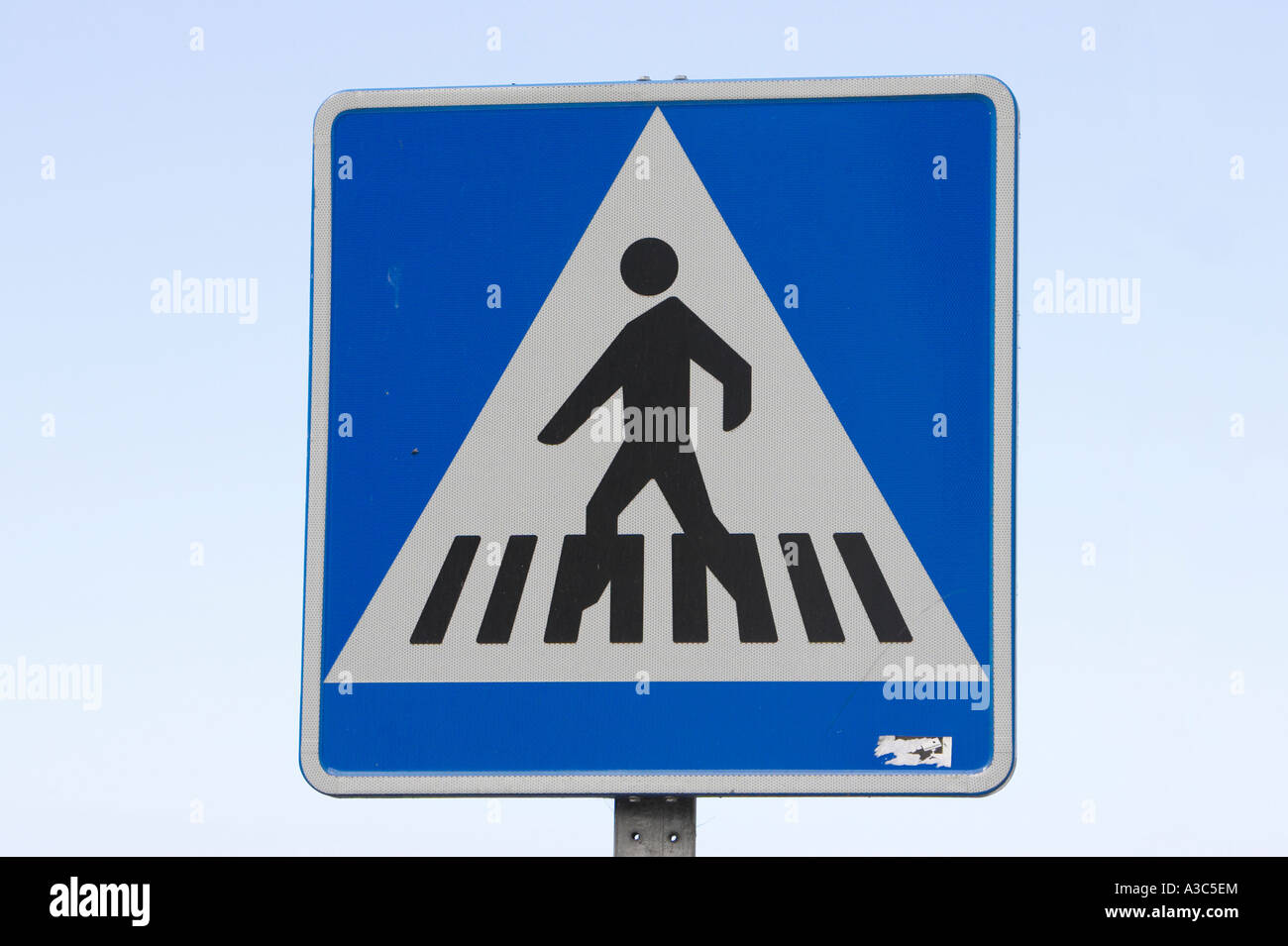 european style pedestrian crossing crosswalk blue white black square ...