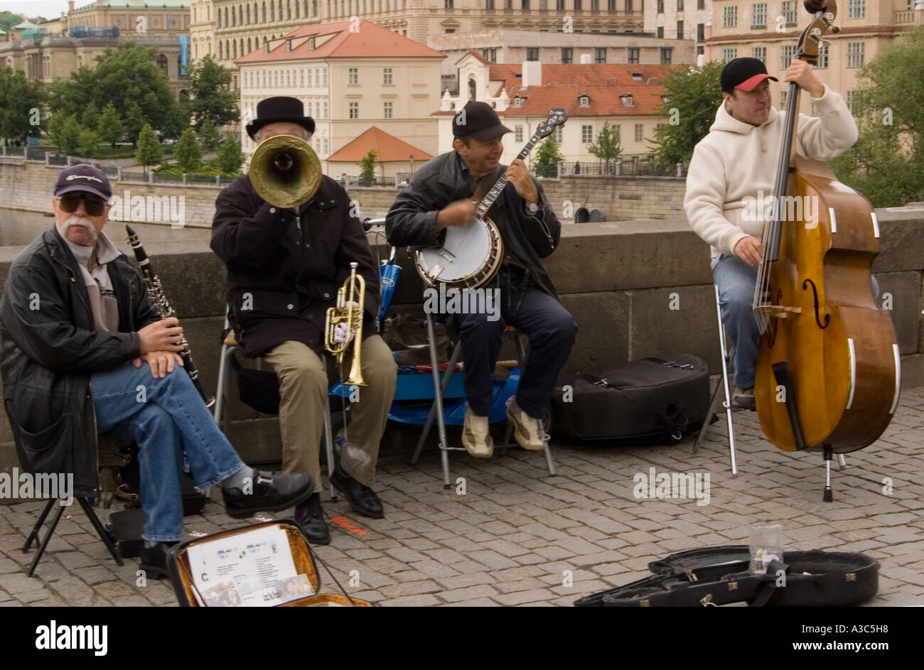 Street Musicians 1, Prague, Czech Stock Photo - Alamy