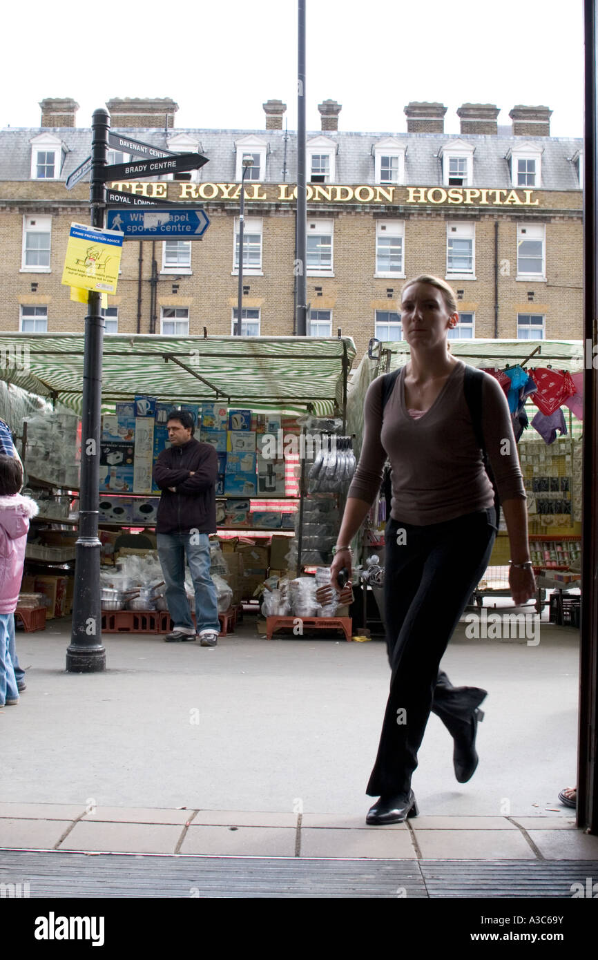The busy, vibrant and colourful Whitechapel market in Tower Hamlets ...