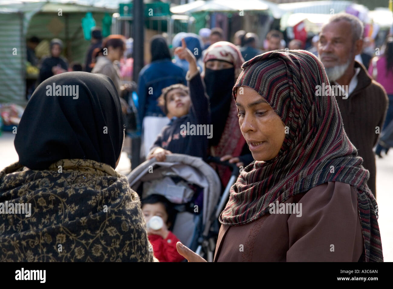 The busy, vibrant and colourful Whitechapel market in Tower Hamlets ...