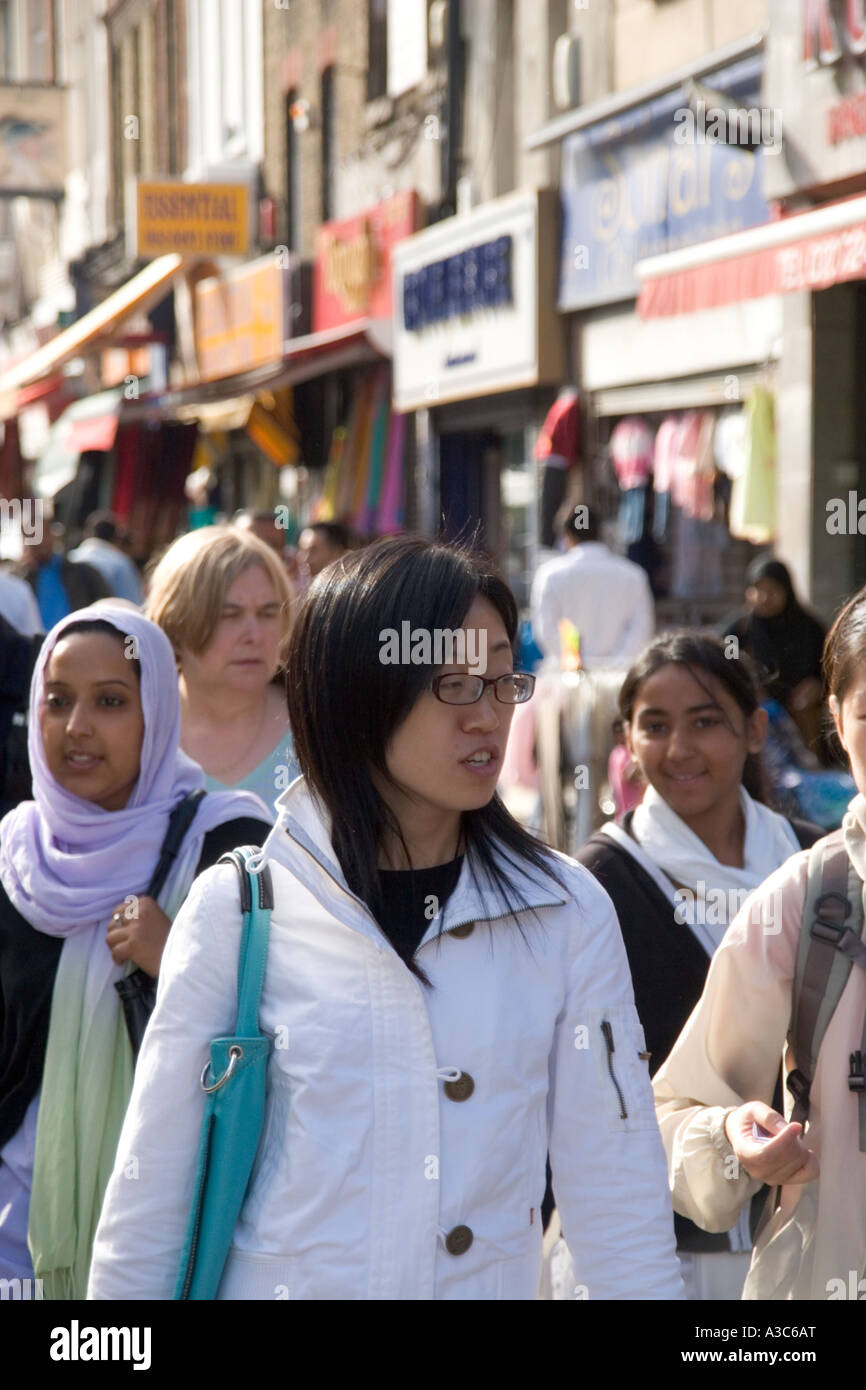 The busy, vibrant and colourful Whitechapel market in Tower Hamlets ...