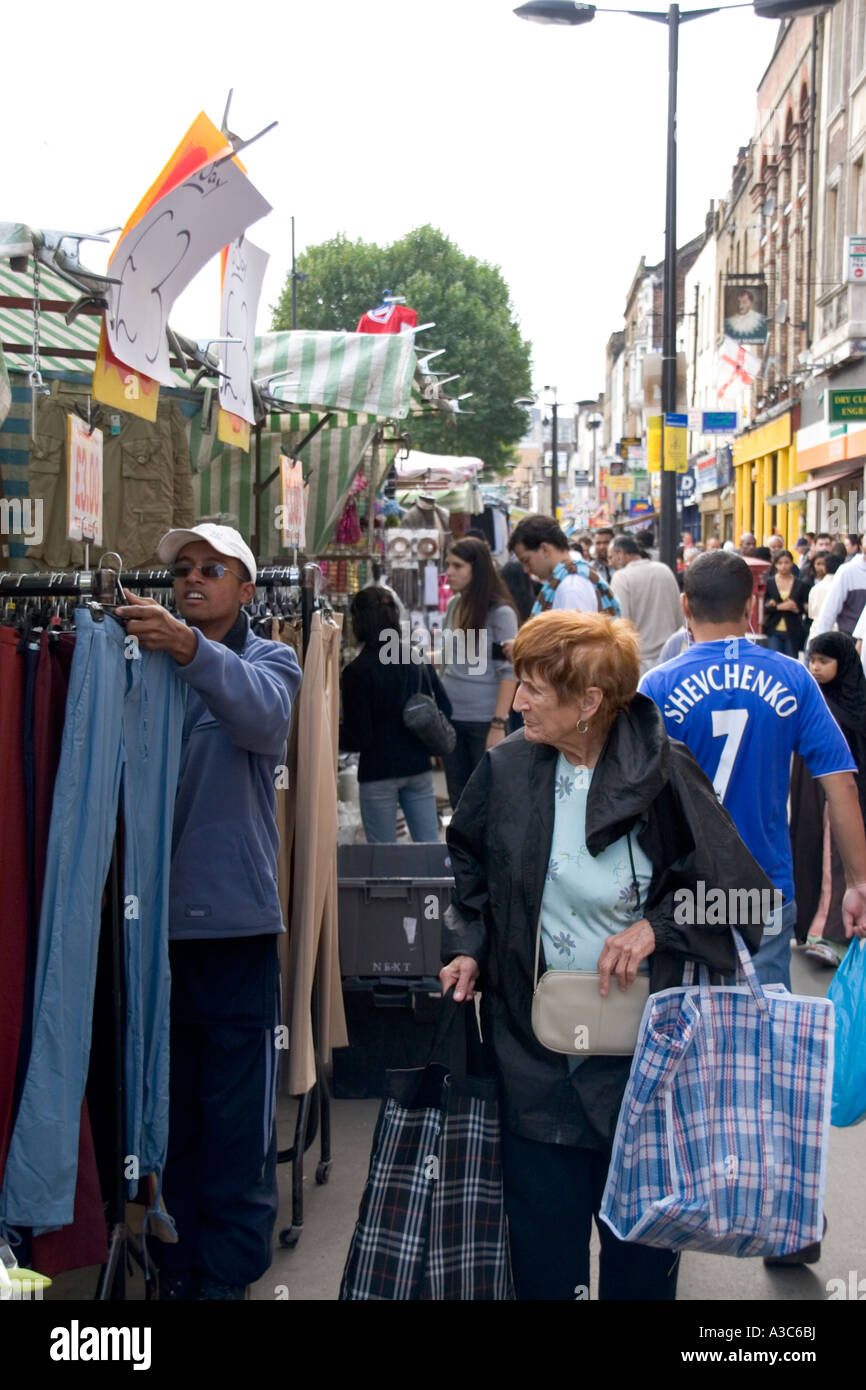 The busy, vibrant and colourful Whitechapel market in Tower Hamlets ...