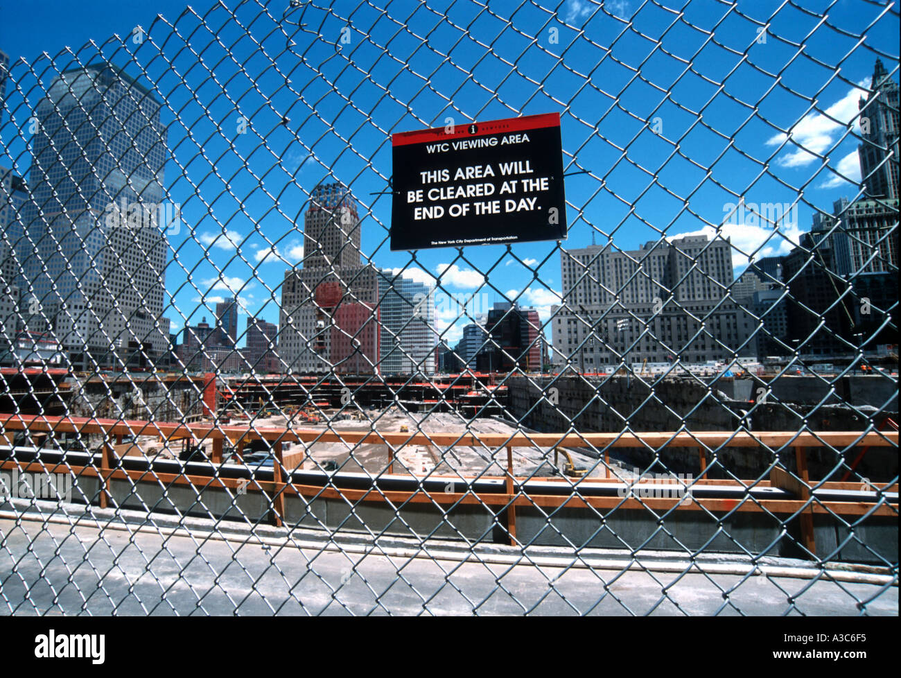 Ground Zero in Manhattan New York City USA in September 2002 Stock ...