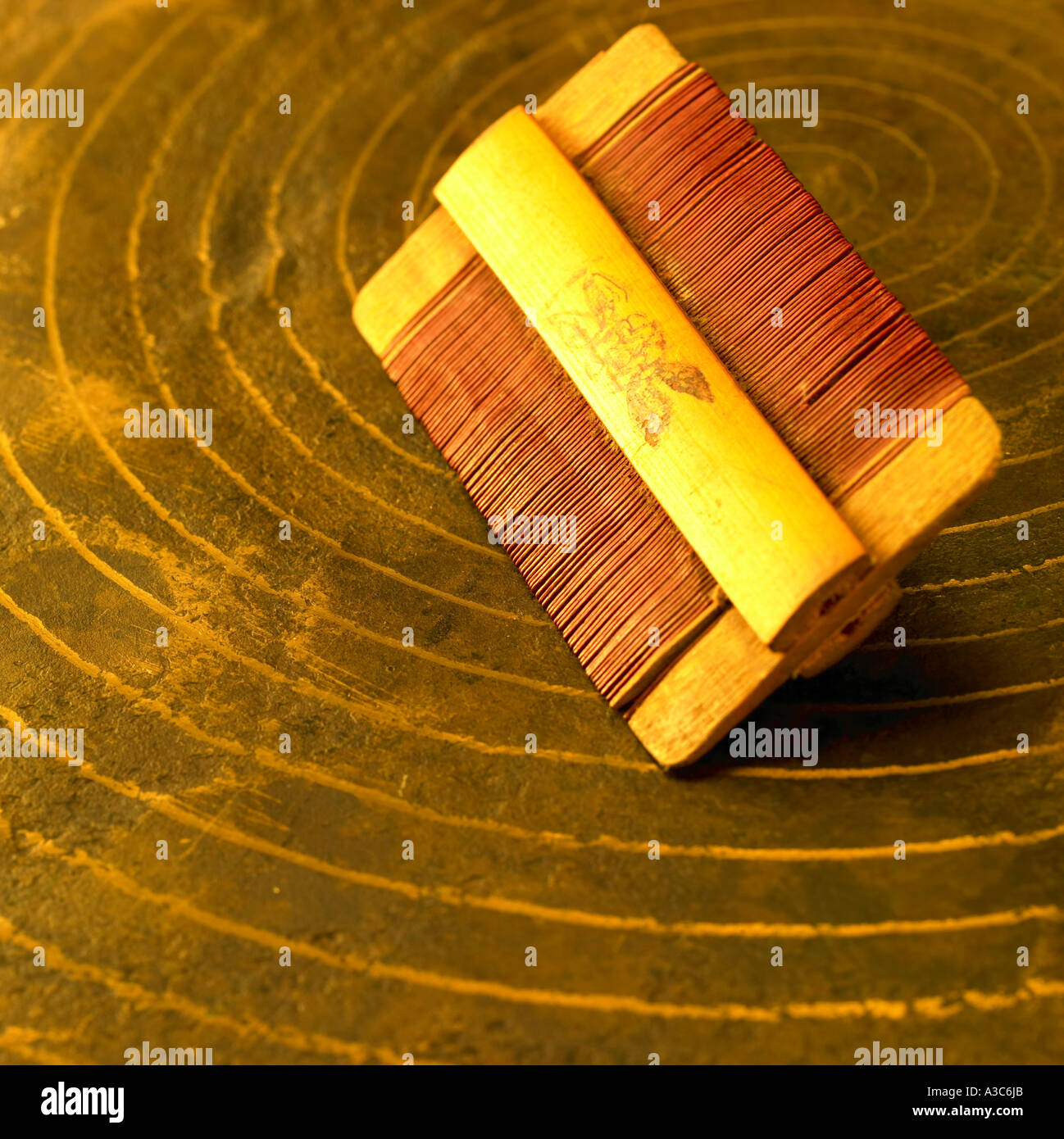 fine-tooth bamboo comb,gong,antique,lifestyle obje Stock Photo - Alamy