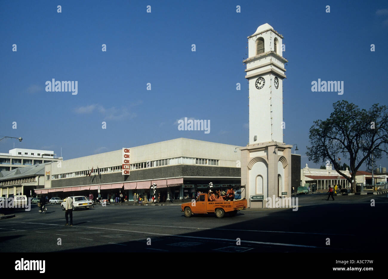 Clock tower in shopping area Gweru Zimbabwe Stock Photo - Alamy