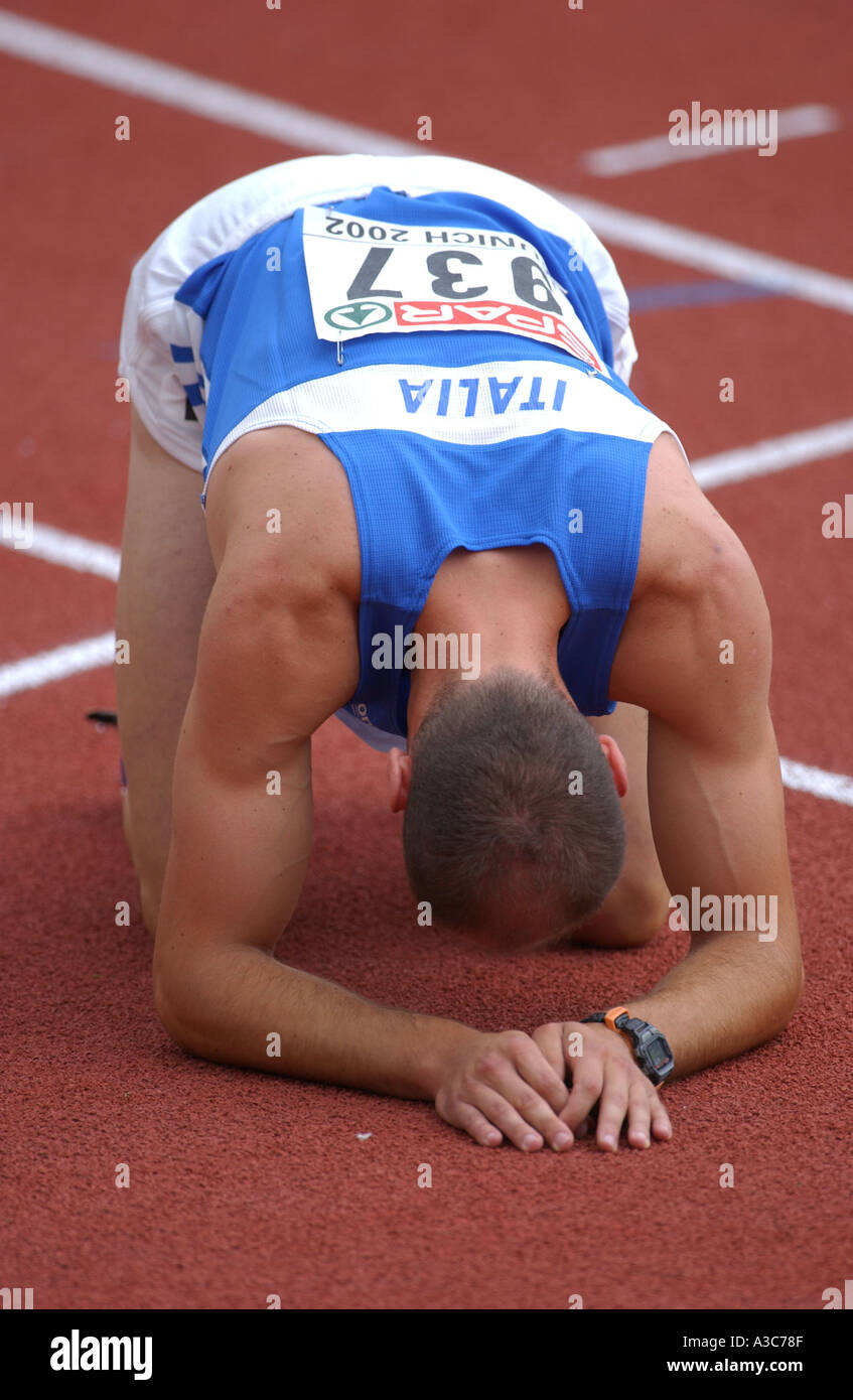 Exhausted athlete after race hi-res stock photography and images - Alamy