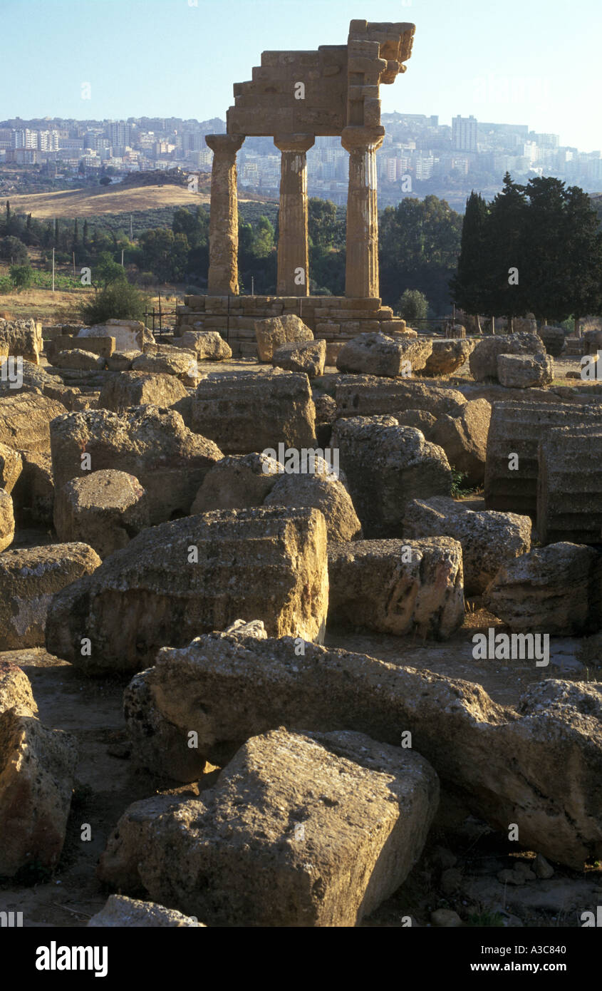 The temple of Castor and Pollux Dioscuri Valley of the Temples ...