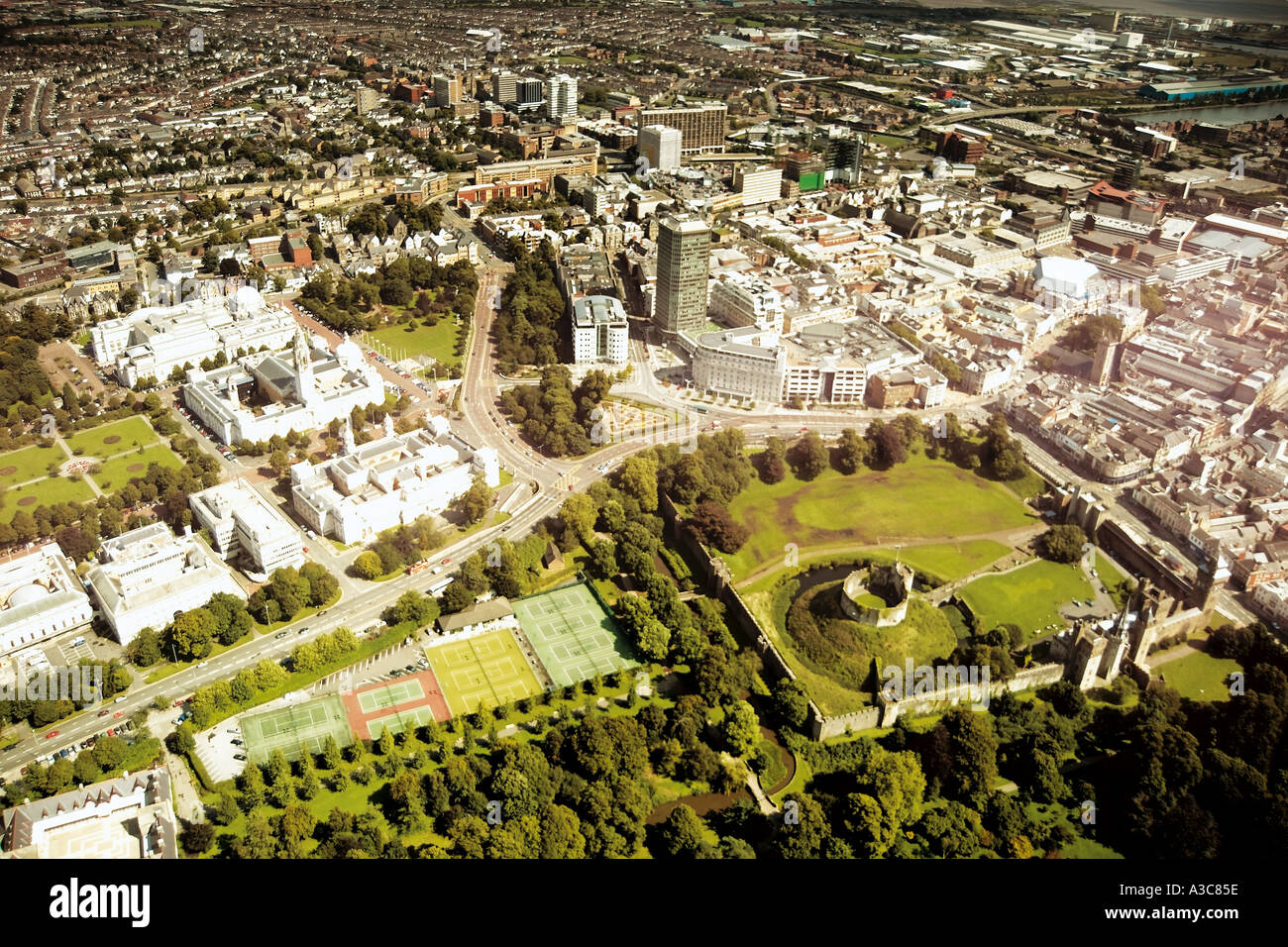 Cardiff central aerial hi-res stock photography and images - Alamy
