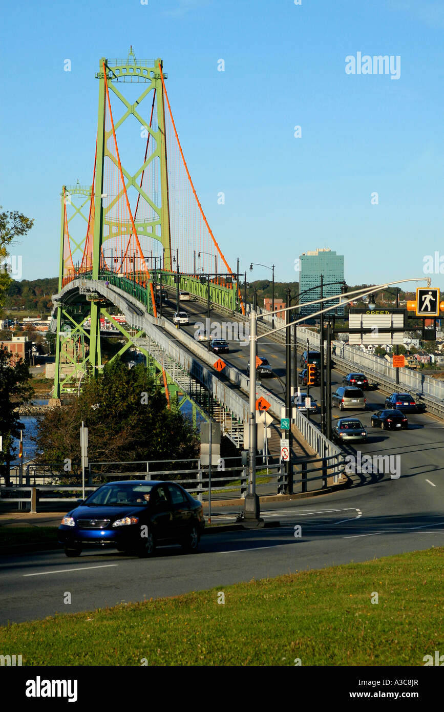 Angus L. Macdonald bridge, Halifax, Nova Scotia, Canada, spanning the ...