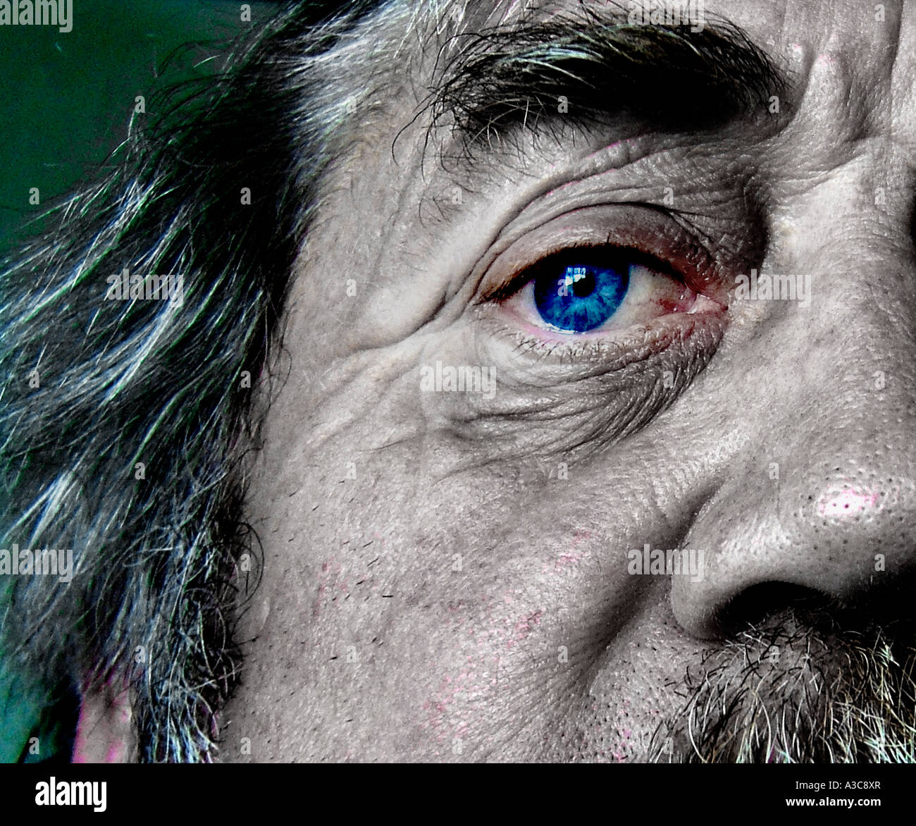 wrinkled male face Stock Photo - Alamy