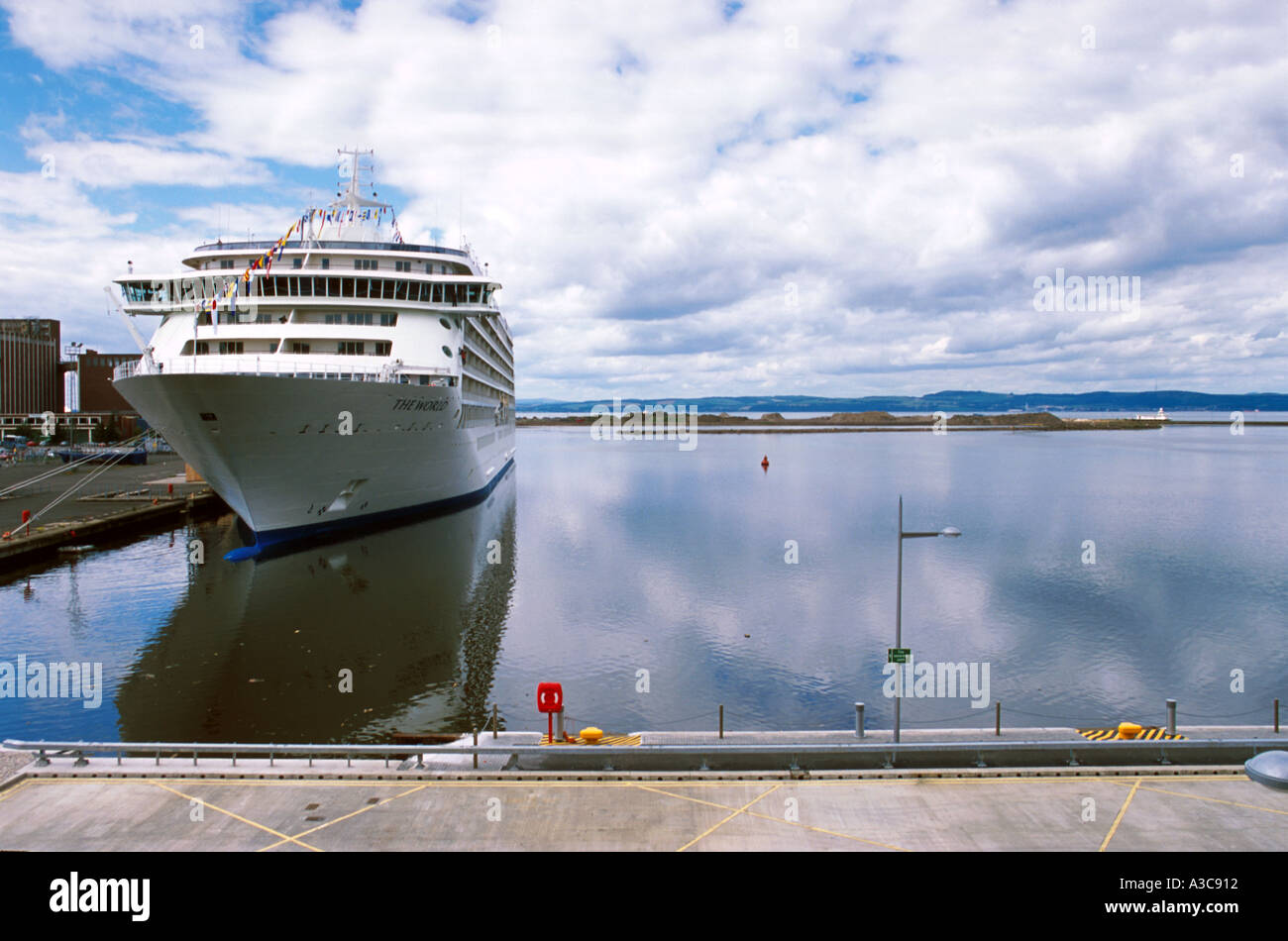 The World cruise ship Leith Edinburgh Scotland Stock Photo - Alamy