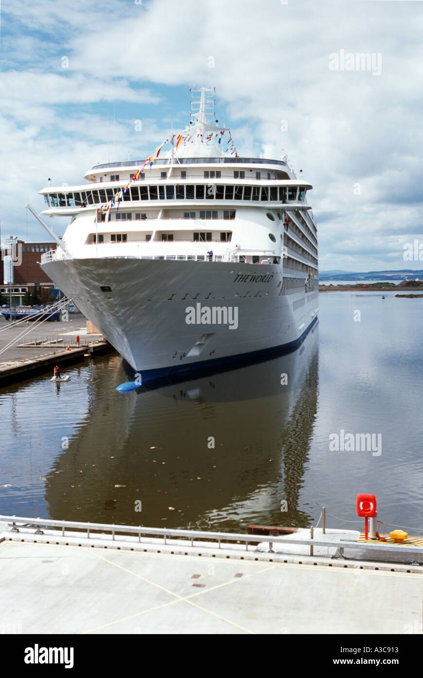 The World cruise ship in Leith Edinburgh Scotland Stock Photo - Alamy