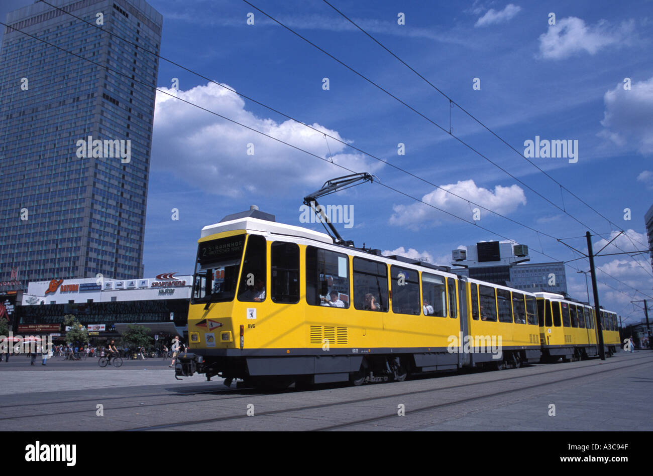 Tram in Alexanderplatz, Berlin, Germany Stock Photo - Alamy
