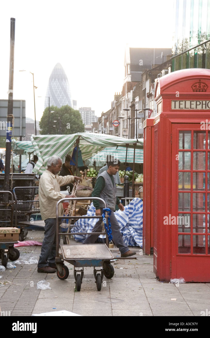 The busy, vibrant and colourful Whitechapel market in Tower Hamlets ...
