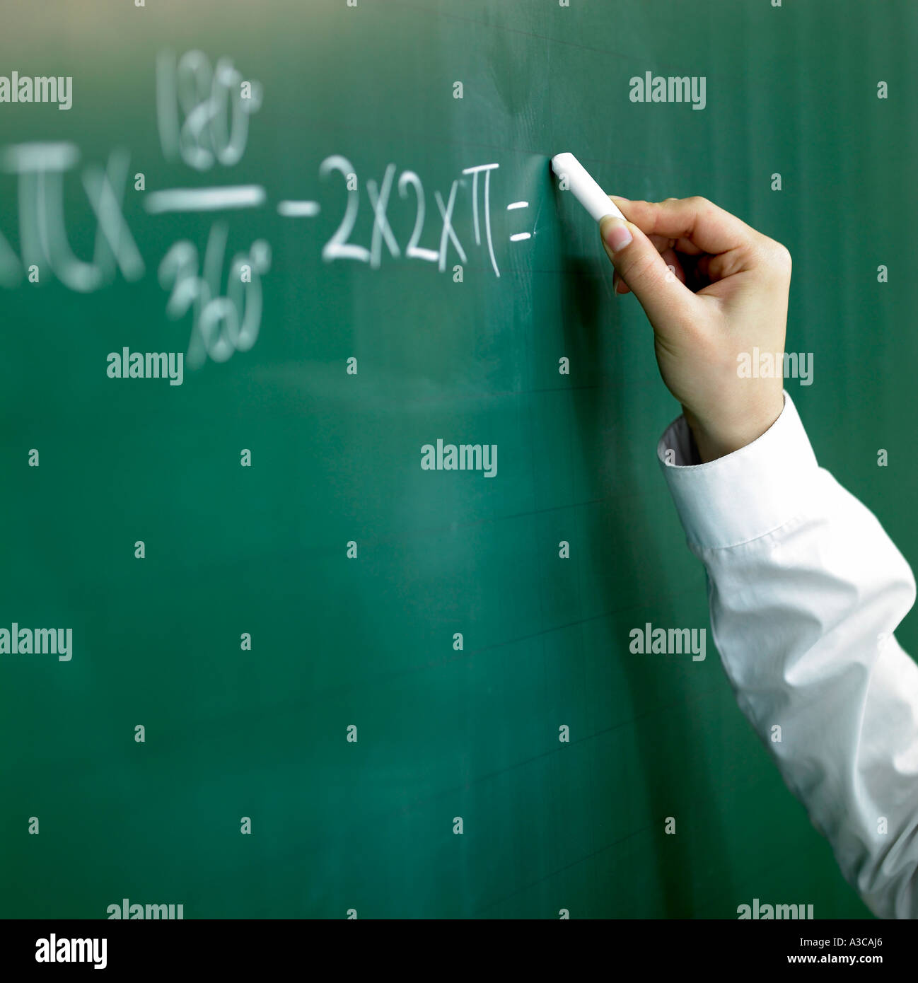 Solving math problem blackboard hi-res stock photography and images - Alamy