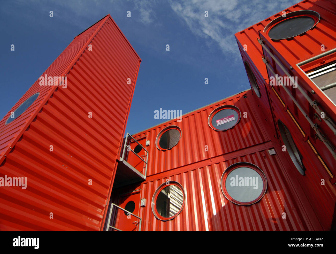 Container houses Lea Valley London Stock Photo - Alamy