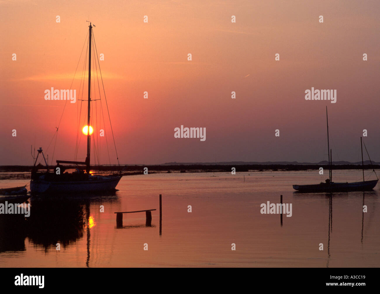 Sunset at Blakeney North Norfolk EAST ANGLIA ENGLAND UK Stock Photo - Alamy