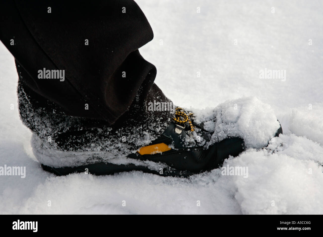 shoe snow covered Stock Photo - Alamy