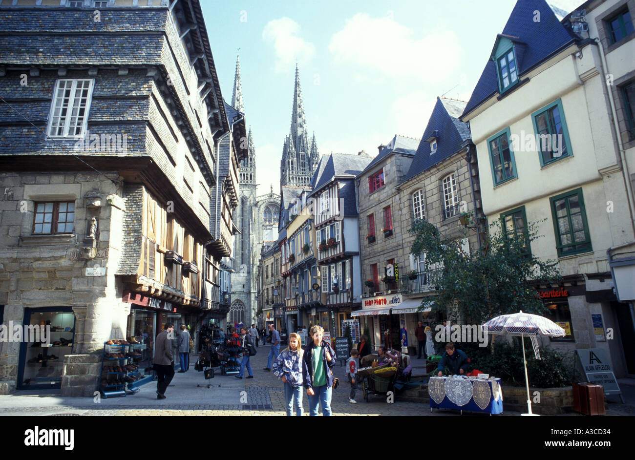 Quimper town Brittany France Stock Photo - Alamy