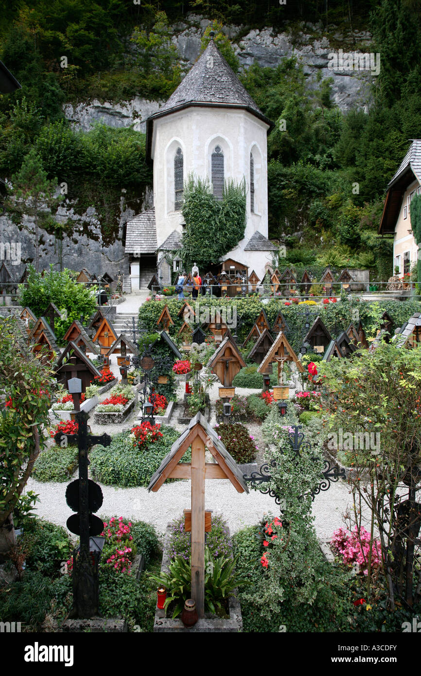 Cemetary and the Chapel in Hallstatt Austria Stock Photo - Alamy