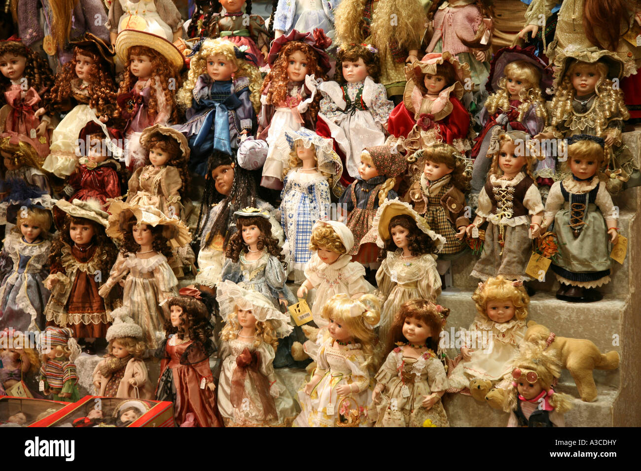 Window display of dolls in Heidelberg Germany Stock Photo - Alamy