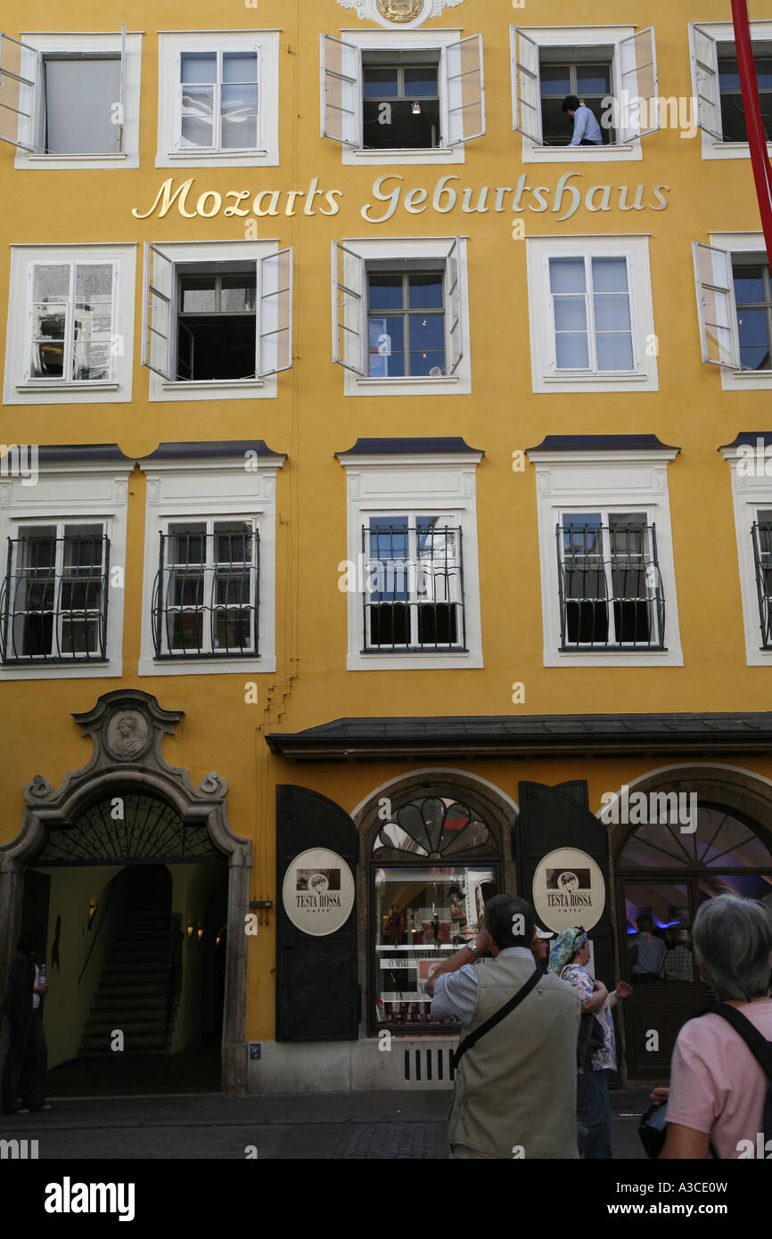 Birth House of Wolfgang Amadeus Mozart in Salzburg Austria Stock Photo ...