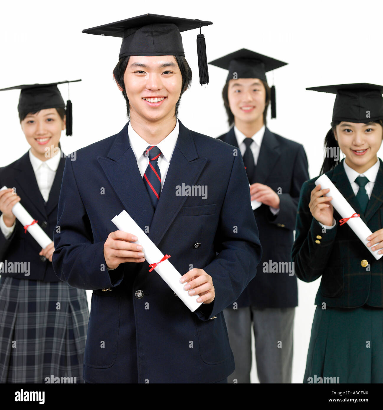 Graduation of high school students Stock Photo - Alamy