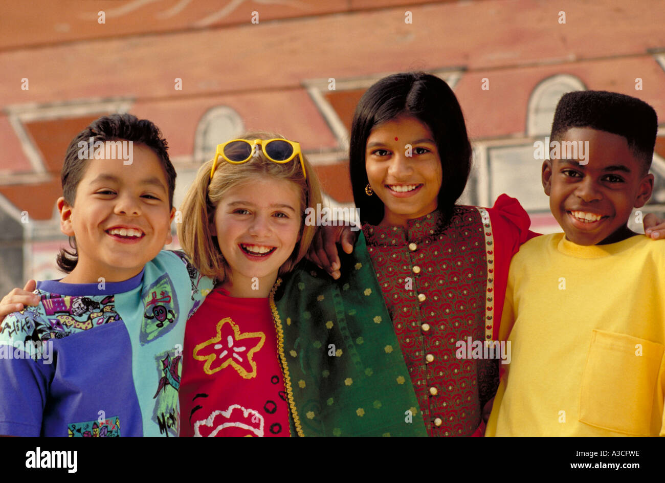 Multi-ethnic group of 3rd grade students at school,Oakland,California ...