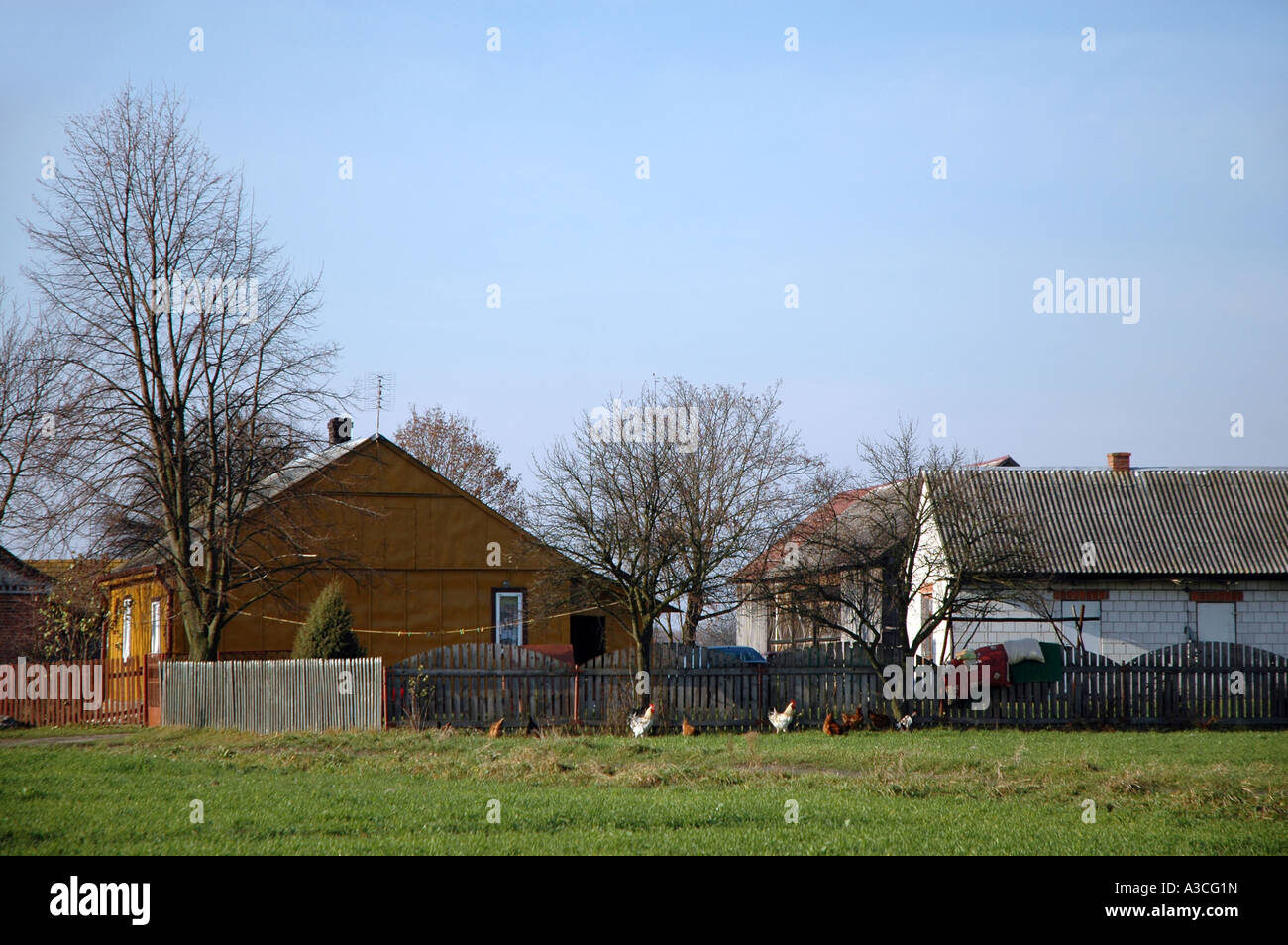 Typical farm somwhere in Poland Stock Photo - Alamy