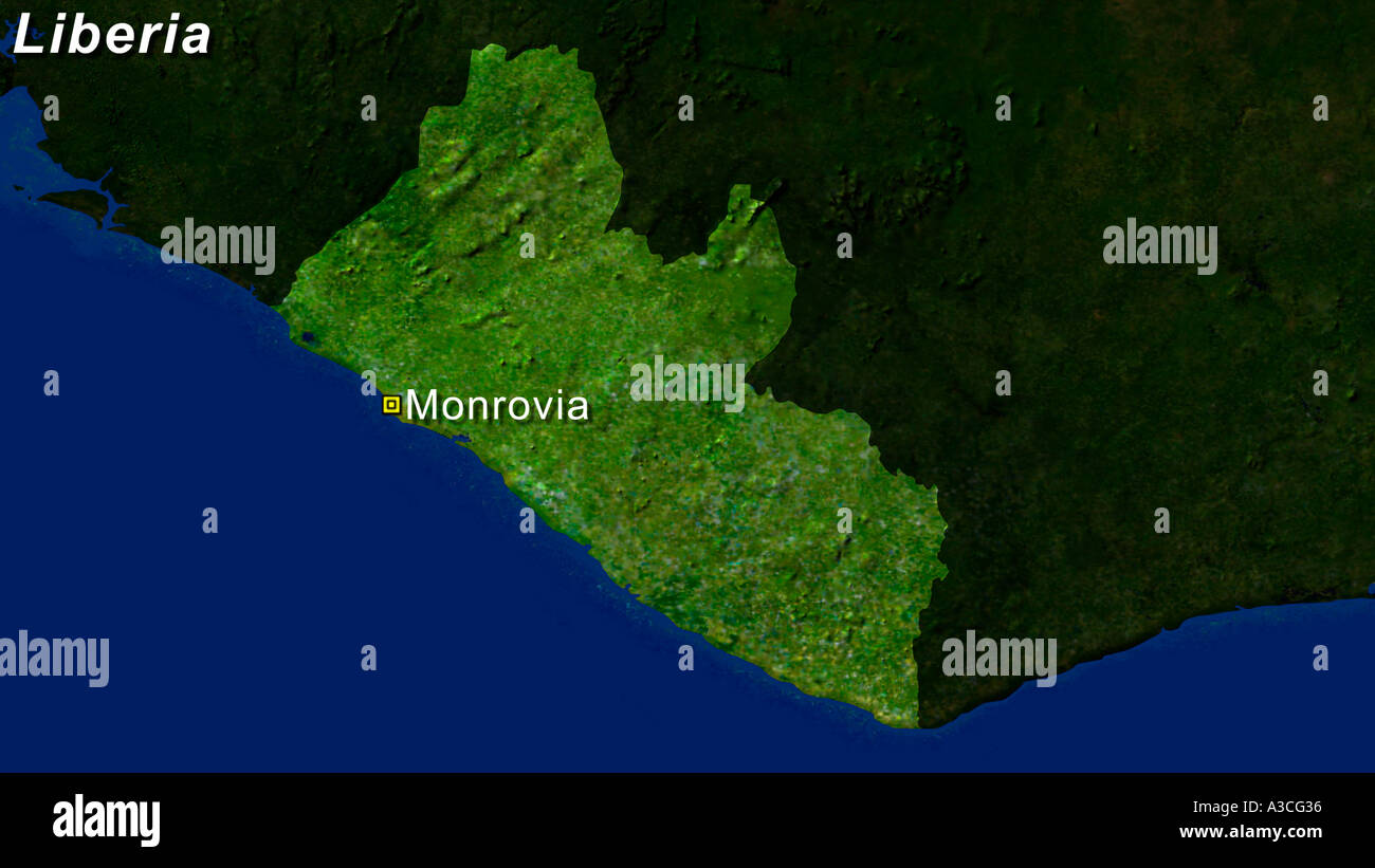 Monrovia map hi-res stock photography and images - Alamy