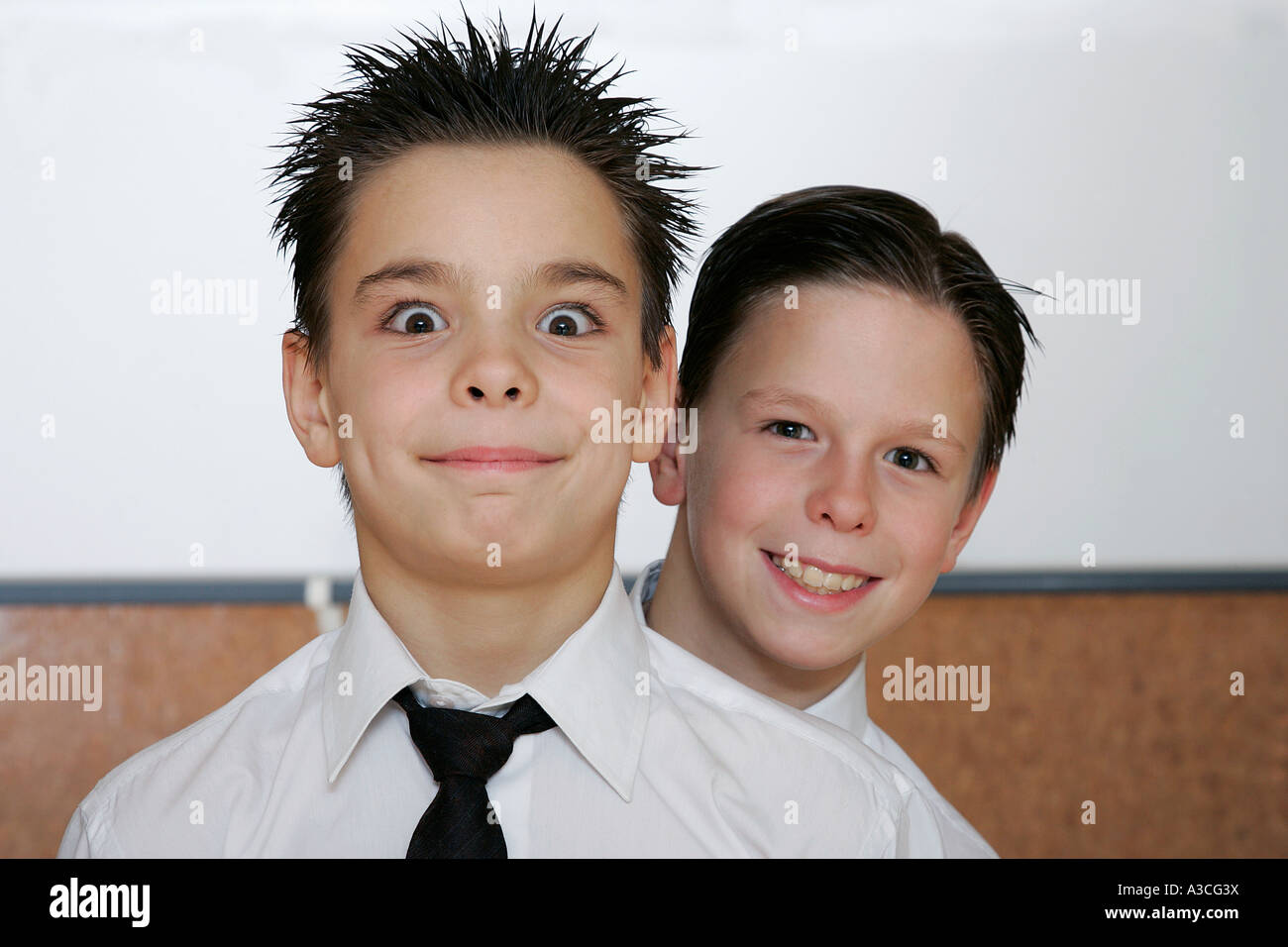 Peter Hristo Two 2 boys character child children close up grimace ...