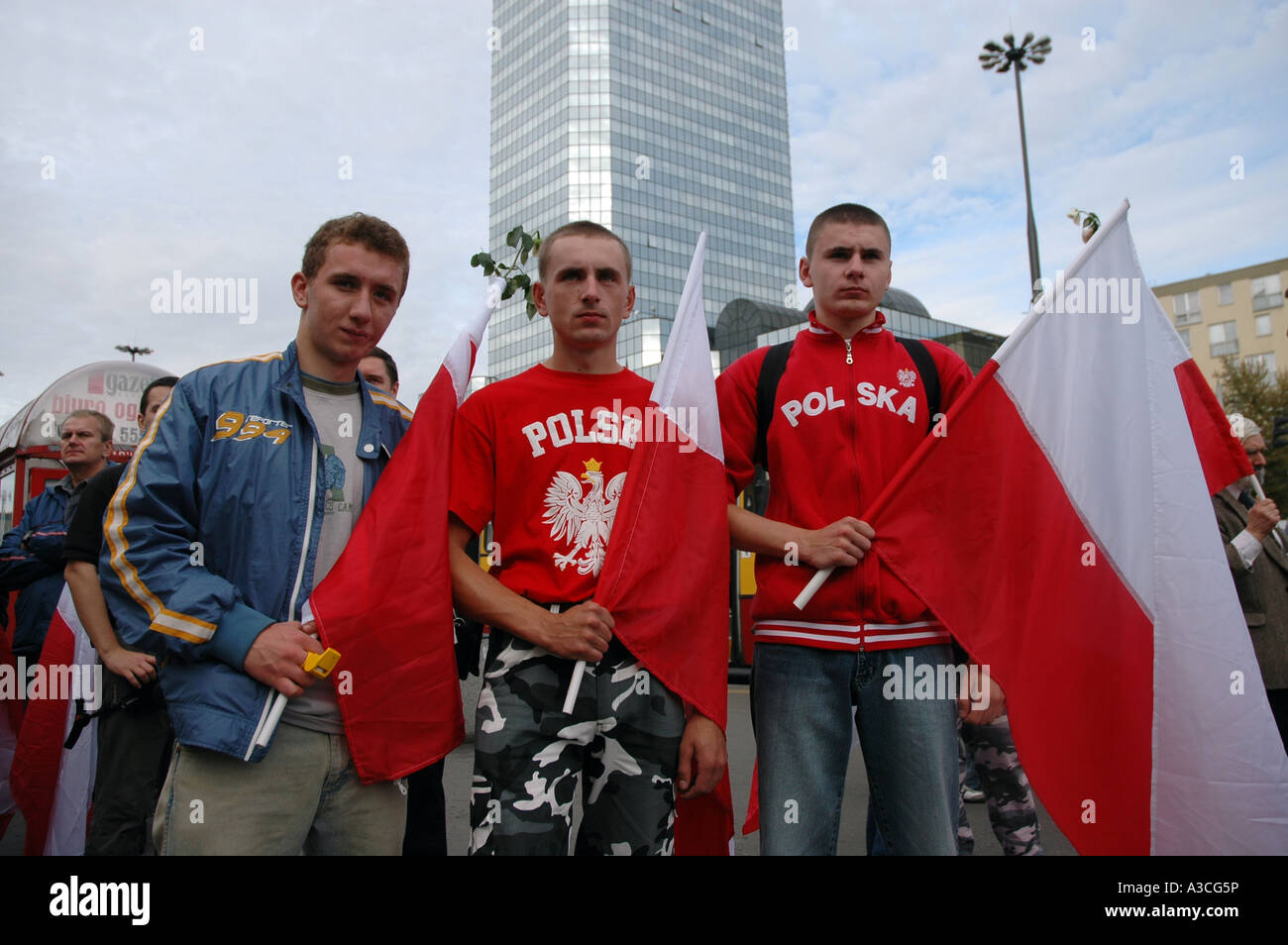 League of Polish Families (LPR) polish right-wing party sympathizers ...