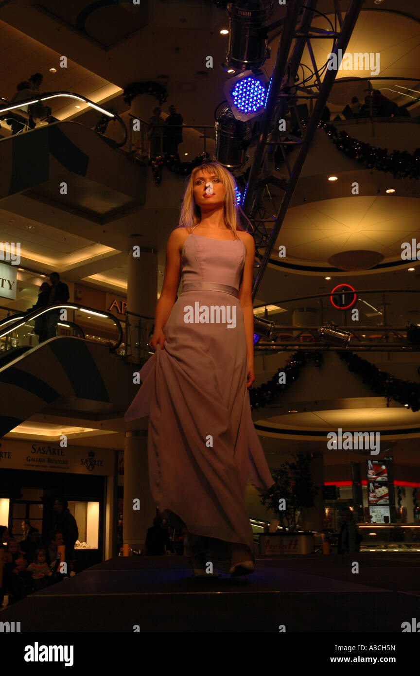 Evening dresses fashion show Stock Photo - Alamy