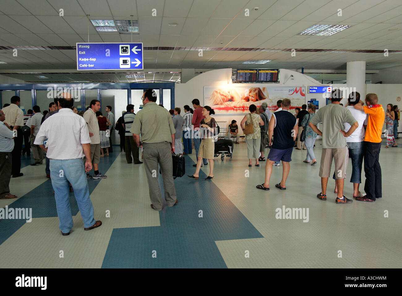 Departures Hall Sofia Airport Bulgaria Stock Photo Alamy